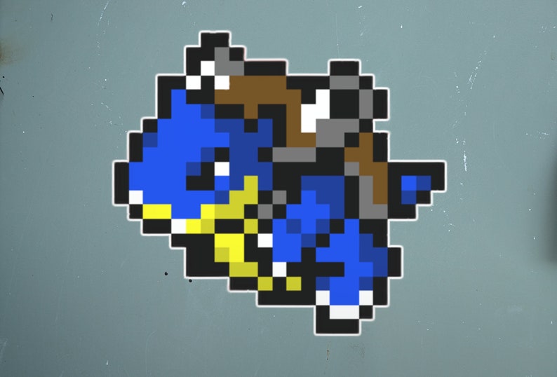 Squirtle Wartortle Blastoise 8 Bit Pokemon Evolution Sticker - Etsy