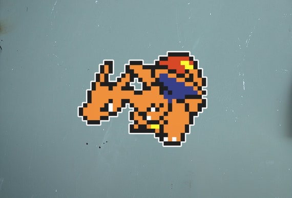 8 Bit Charmander Grid