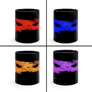 All 4 TMNT Mugs/ Teenage Mutant Ninja Turtles / Raphael/ Leonardo ...