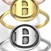 Nostalgic Vintage Letters Ring, Gold, Alphabet Rings, Personalized Letters Ring, Custom Initial ...