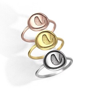 Nostalgic Vintage Letters Ring, Gold, Alphabet Rings, Personalized ...