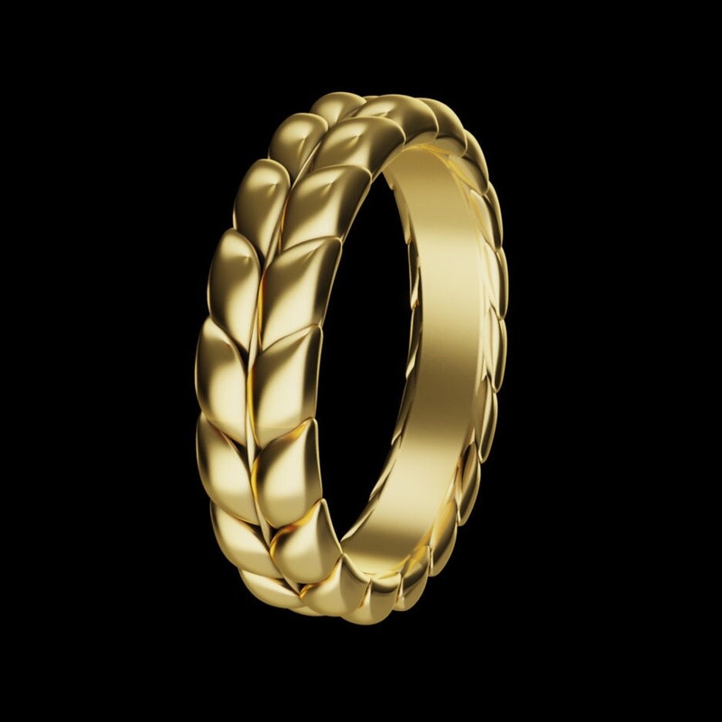 Wheat Pattern Ring - Etsy