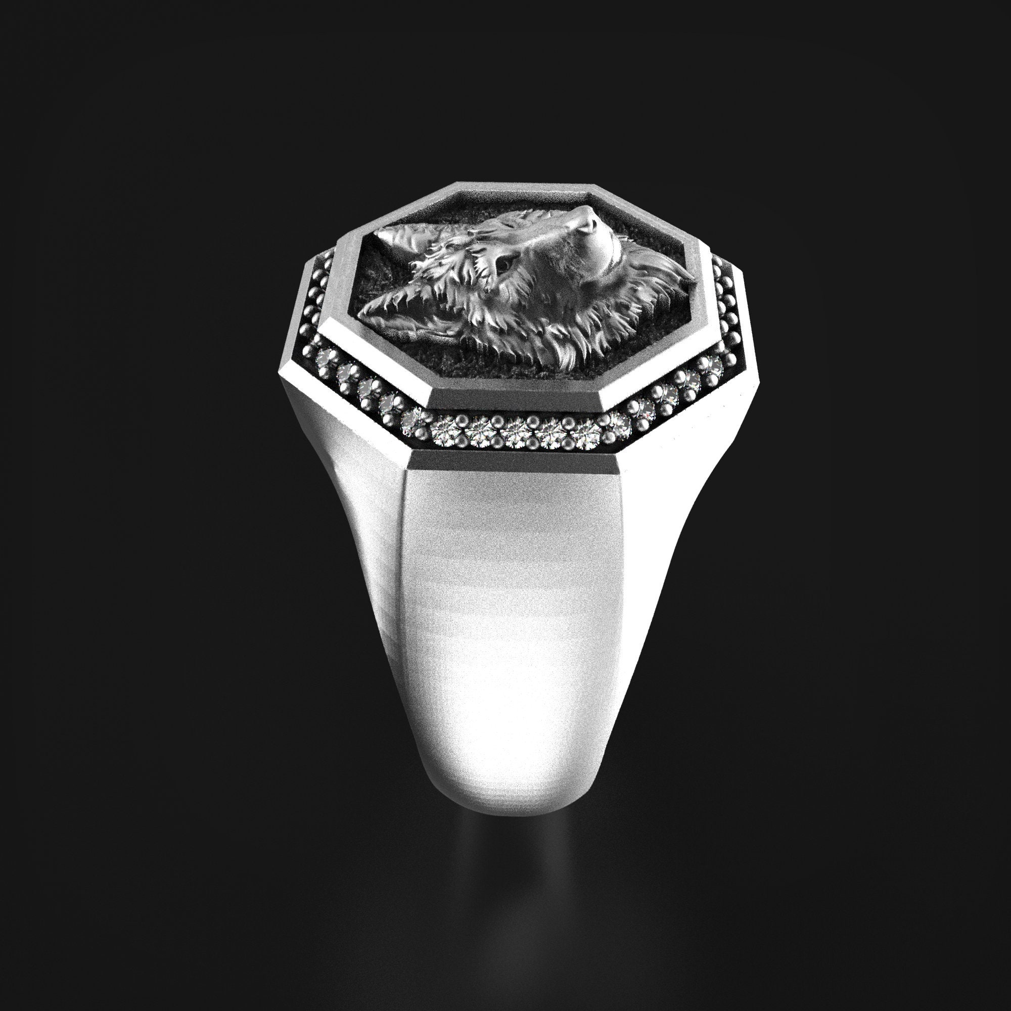 Wolf Ring, Mystic Jewelry, Octagon Jewelry, Animals Jewelery, Gifts His ...