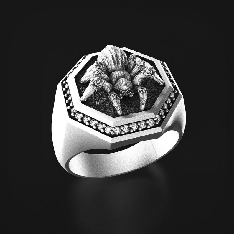 Tarantula Ring Mystic Jewelry Octagon Jewelry Animals - Etsy