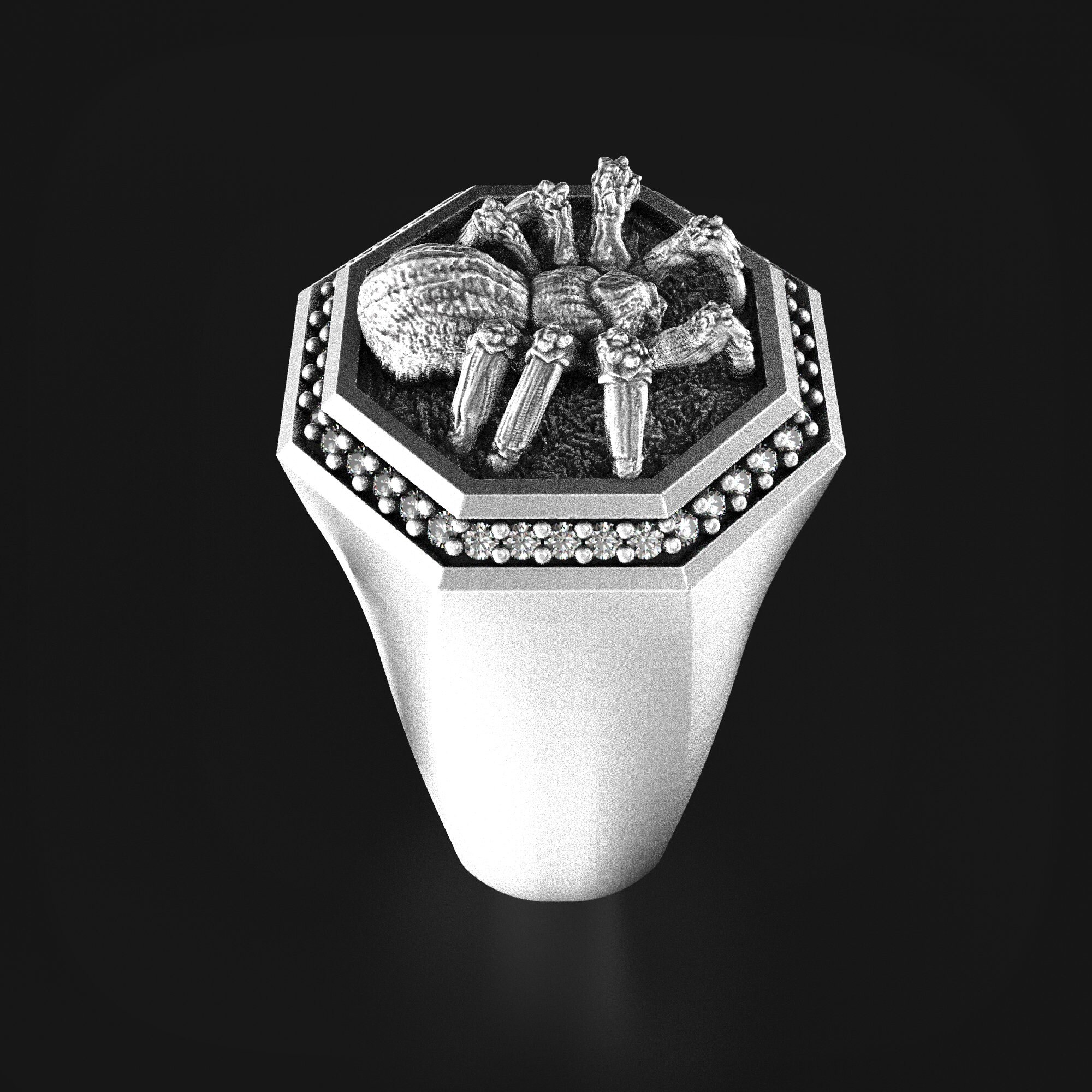 Tarantula Ring Mystic Jewelry Octagon Jewelry Animals - Etsy