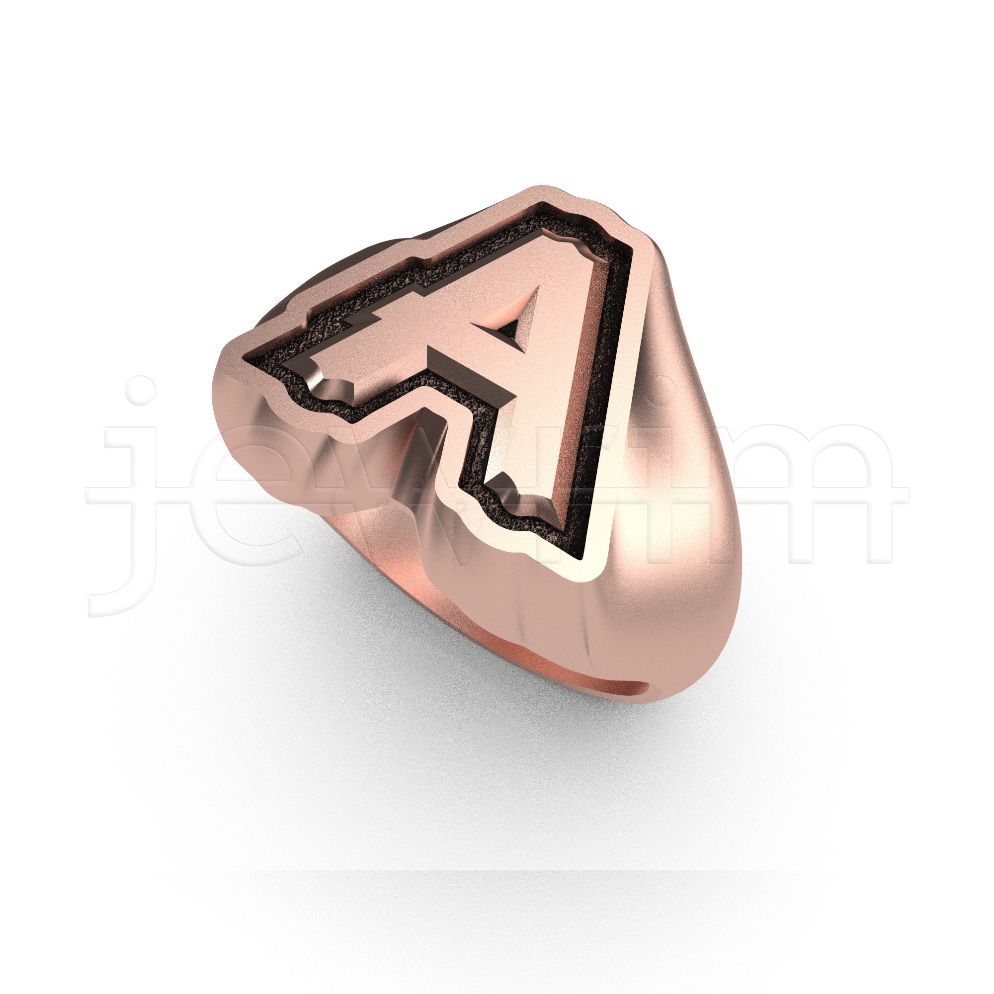 Letters Signet Ring Alphabet Ring Personalized Letter Ring - Etsy