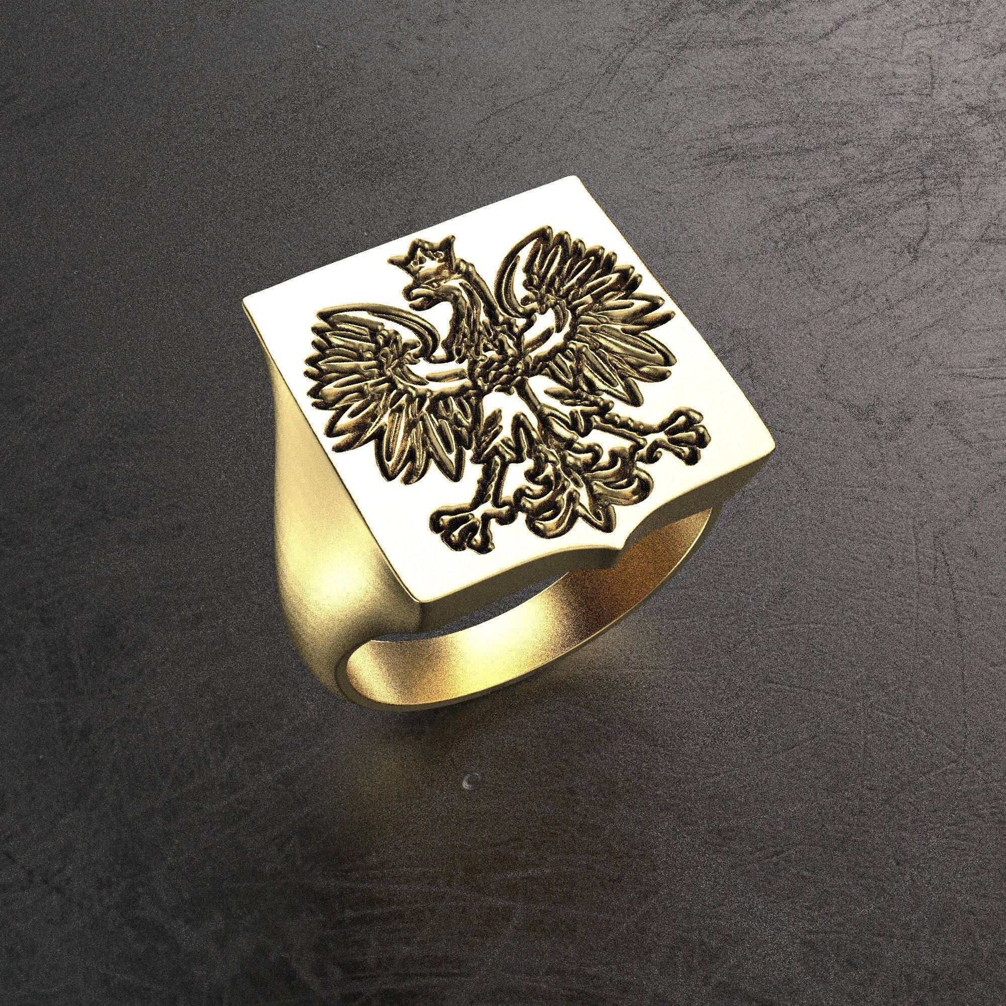 Poland Engraved Fan Ring, Polish Eagles Ring, Football Symbols Ring ...