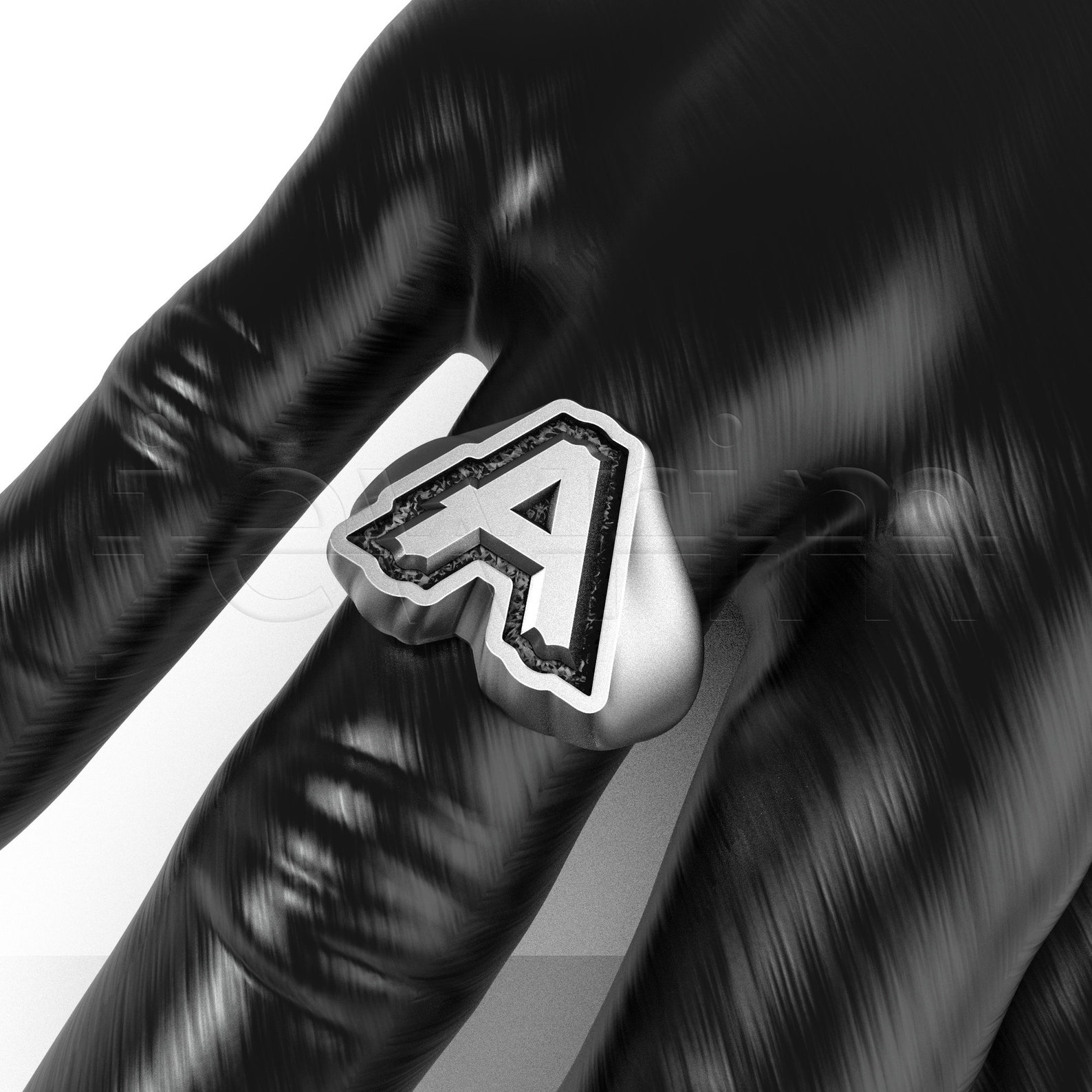 Letters Signet Ring Alphabet Ring Personalized Letter Ring - Etsy