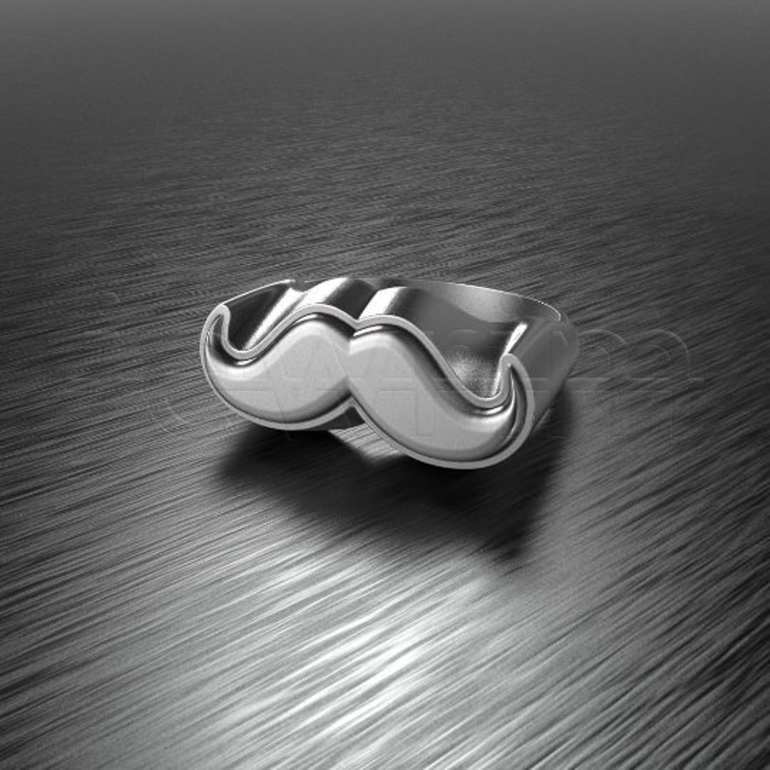Mustache Signet Ring Father's Day Dad Gifts Barber - Etsy