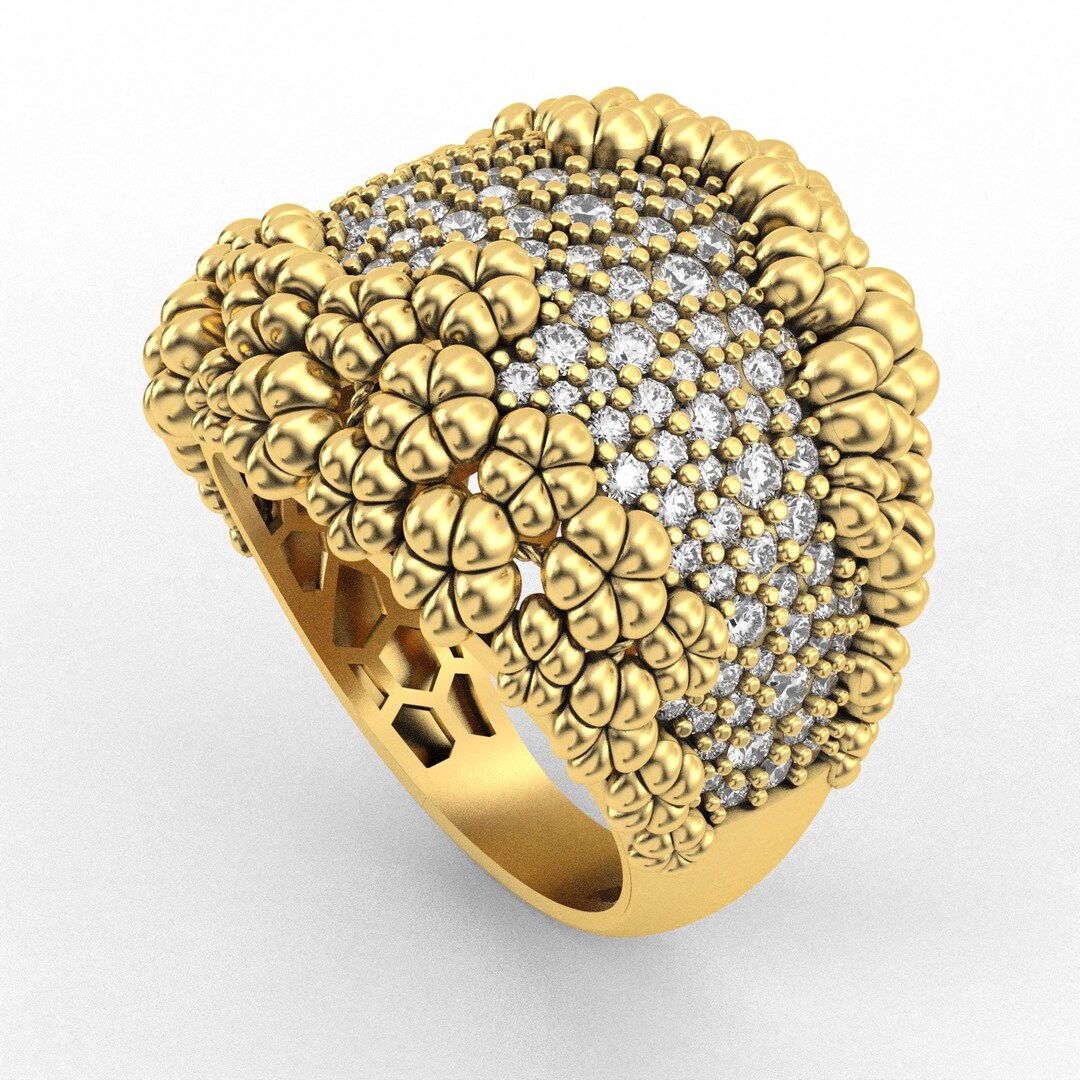 Twain Petals: A Moissanite Ring of Floral Curlicues - Etsy