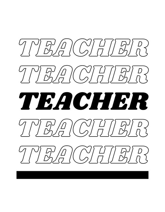 Teacher Repeat SVG File | Etsy