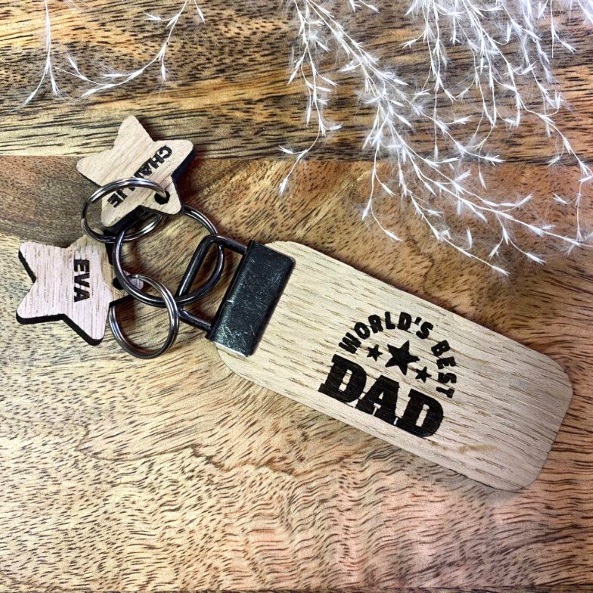 BEST DAD KEYRING Best Dad in the World Keyring Grandad Keyring Father's ...