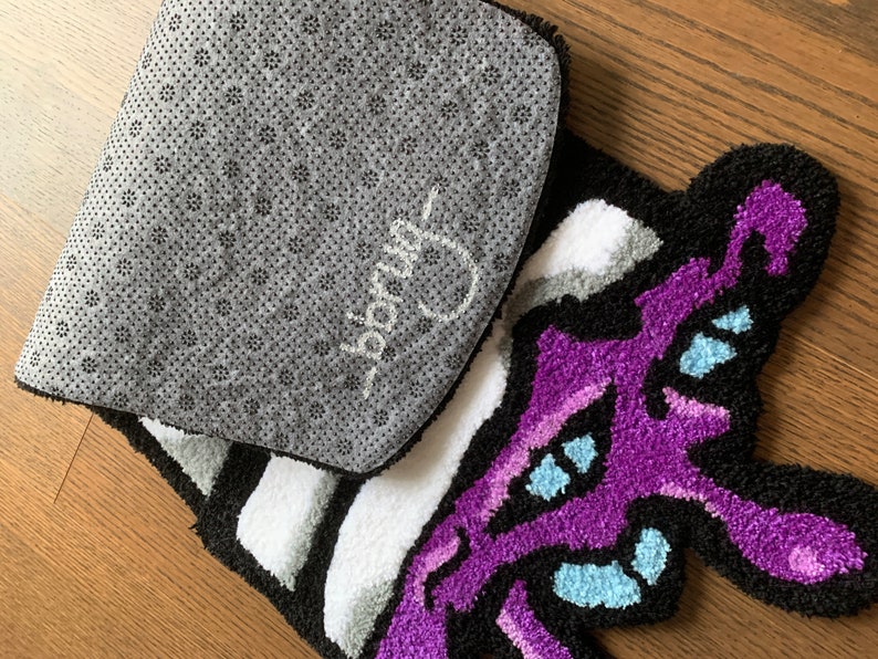 Wock Lean Cup Handmade Tufted Rug Non Slip Backing - Etsy