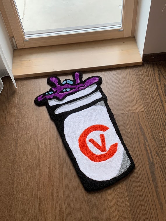 Wock Lean Cup Handmade Tufted Rug Non Slip Backing - Etsy