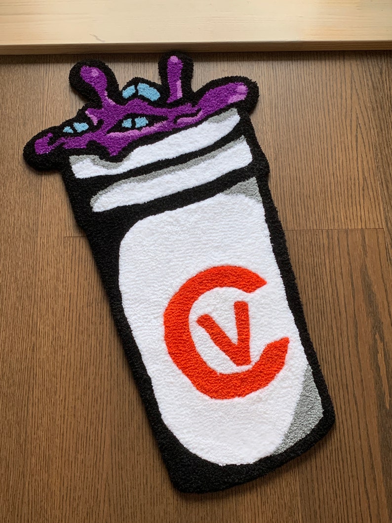 Wock Lean Cup Handmade Tufted Rug Non Slip Backing - Etsy