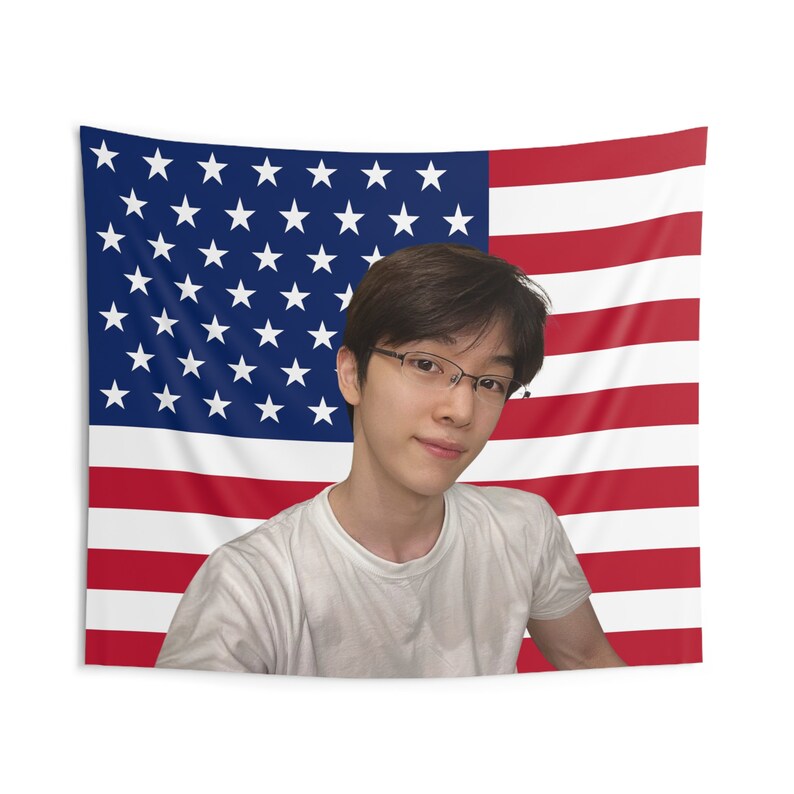 RIIZE Sungchan Glasses USA Flag Banner Wall Tapestry Kpop Tour Merch ...