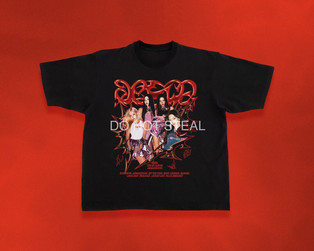AESPA Armageddon Supernova SYNK Parallel Line 2024 Tour Shirt Kpop ...