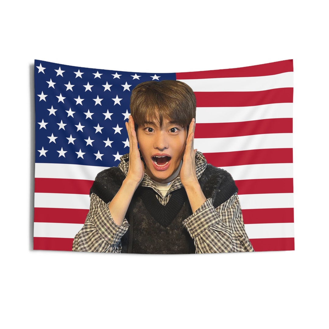 RIIZE Sohee Home Alone USA Flag Banner Wall Tapestry Kpop Tour Merch ...
