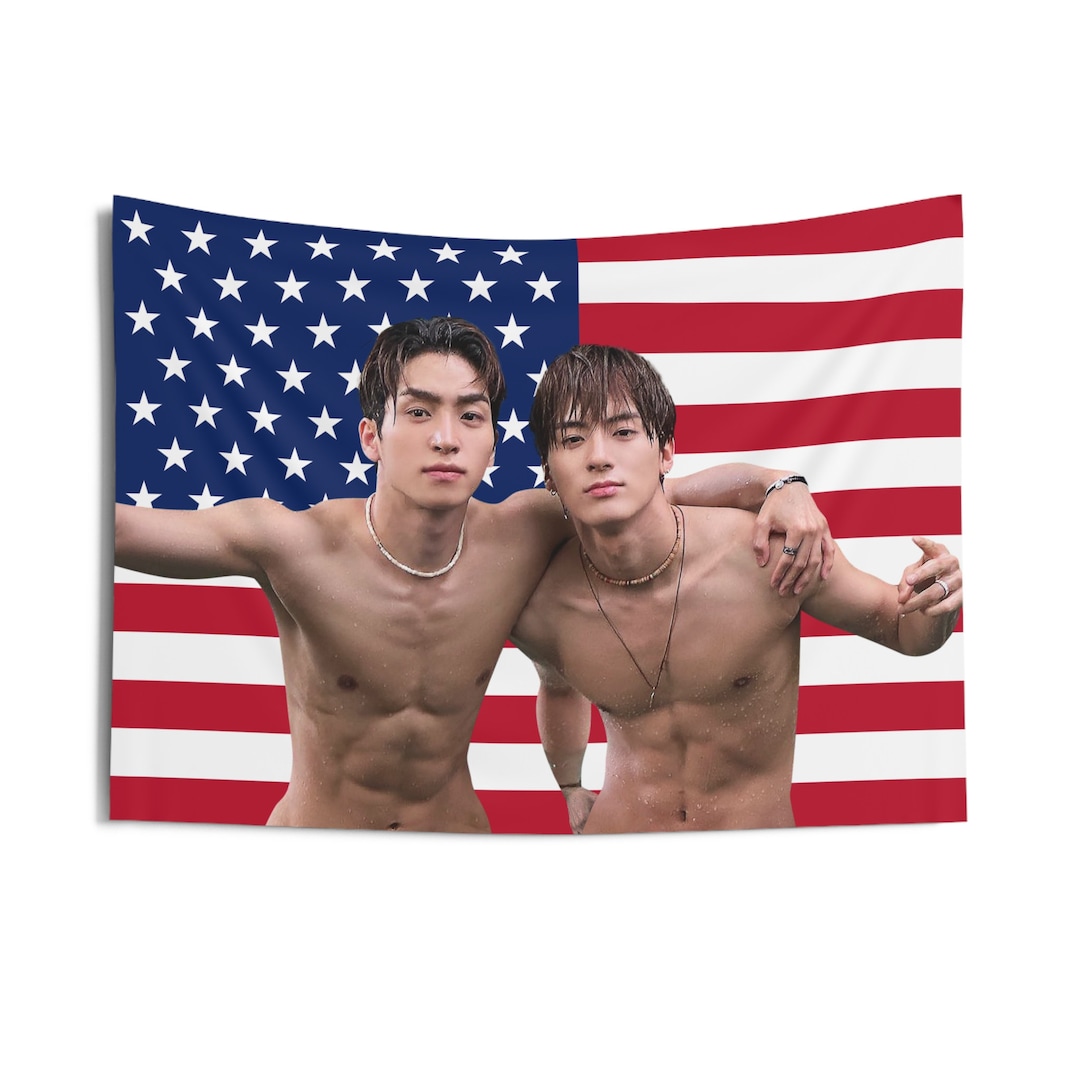 THE BOYZ Sangyeon Eric Abs USA Flag Banner Wall Tapestry Kpop Tour ...