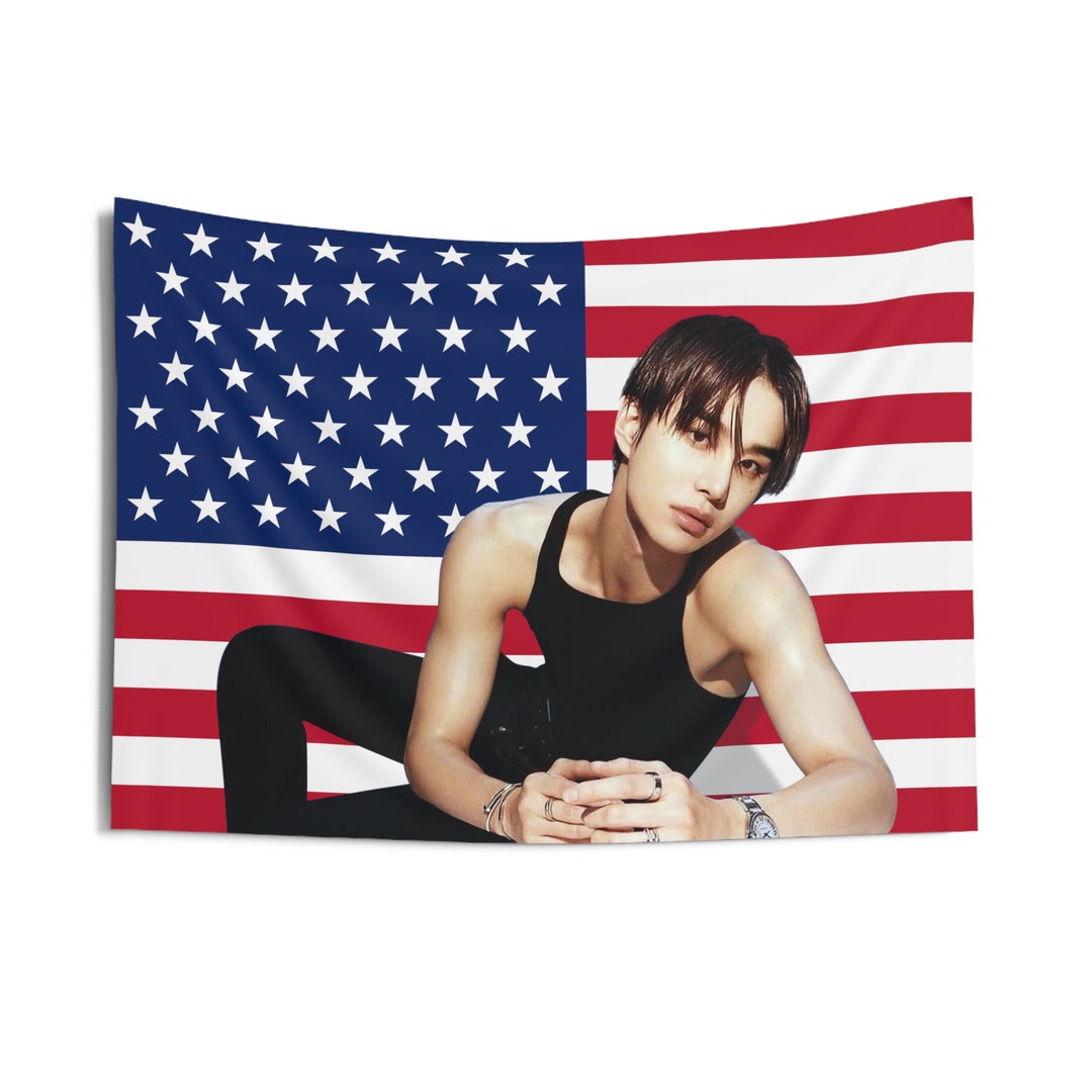 NCT 127 Jungwoo Tank Top USA Flag Banner Wall Tapestry Kpop Tour Merch ...