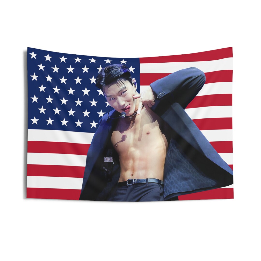 ATEEZ San Coachella USA Flag Banner Wall Tapestry Kpop Tour Merch Album ...