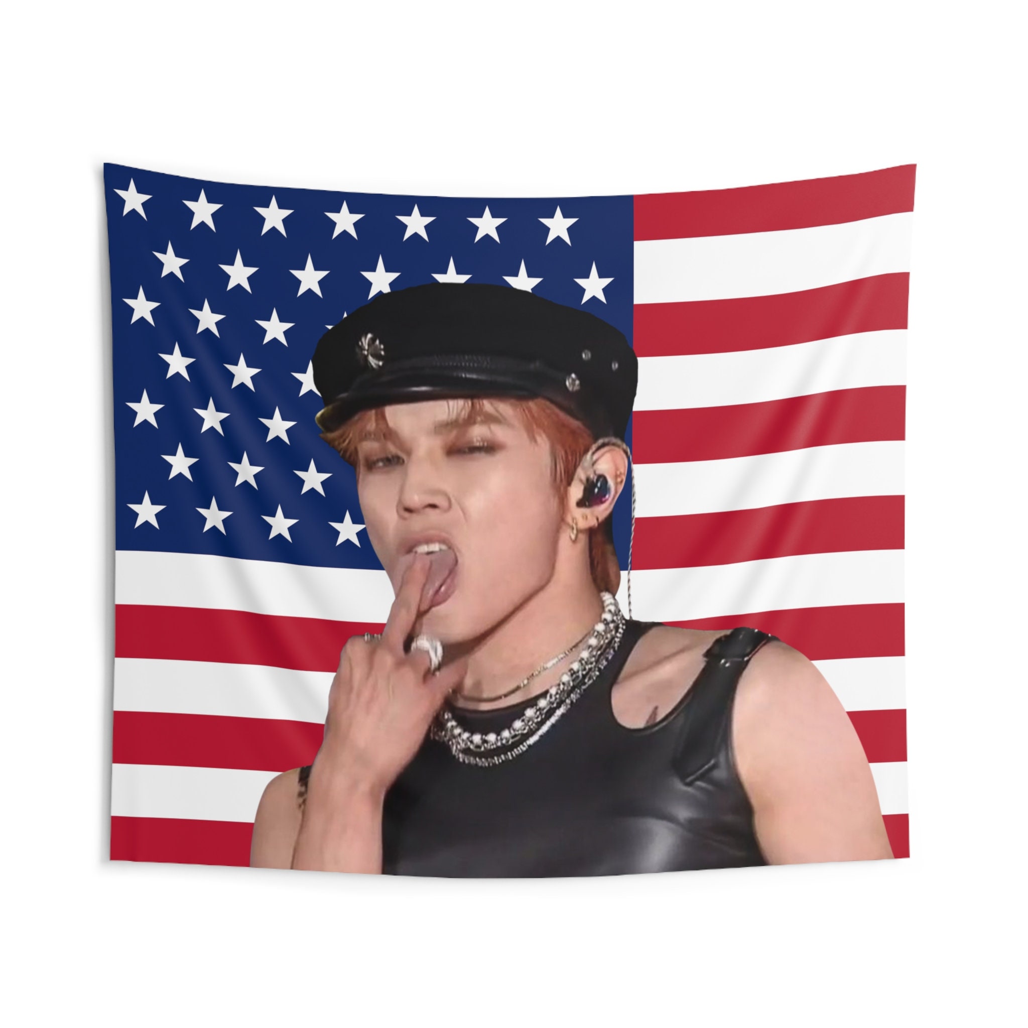 NCT 127 Taeyong USA Flag Banner Tapestry, Kpop Merch Concert Tour - Etsy