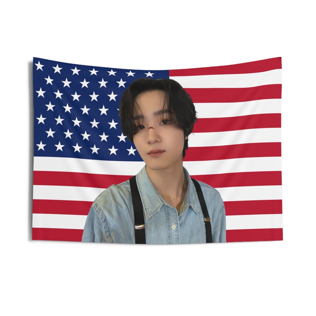 P1HARMONY Soul Denim USA Flag Banner Tapestry, Kpop Merch Concert Tour ...