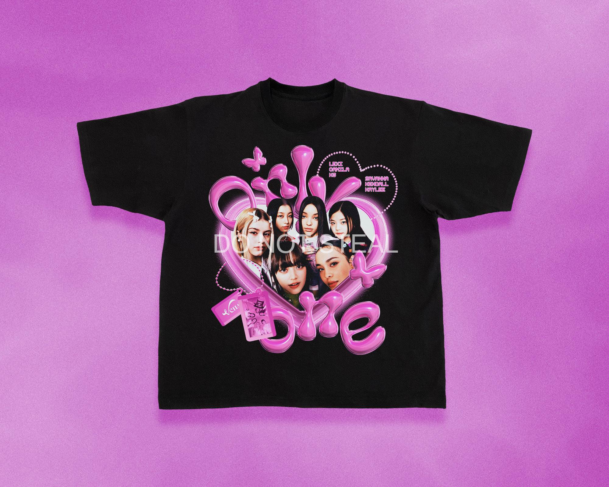 VCHA Only One Shirt Kpop Tour Merch Album Light Stick Photocard Holder ...