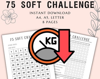 30 SOFT Challenge Tracker, Day Challenge Printable, Weight Loss ...