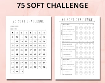 30 SOFT Challenge Tracker, Day Challenge Printable, Weight Loss ...