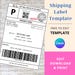 Editable Shipping Label Template | Editable Personalized Mail Label ...