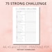 75 STRONG Challenge Tracker, Day Challenge Printable, Weight Loss ...
