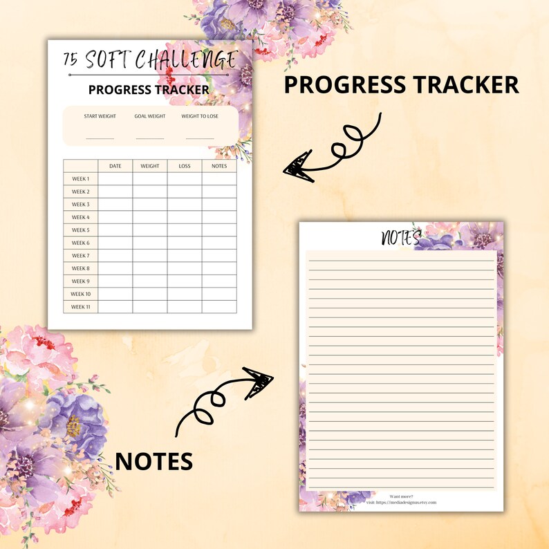 75 Soft Challenge Tracker Printable Editable, Daily 75 Soft Challenge ...