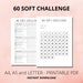 60 SOFT Challenge Tracker, Day Challenge Printable, Weight Loss ...