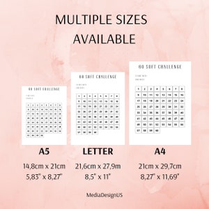60 SOFT Challenge Tracker, Day Challenge Printable, Weight Loss ...