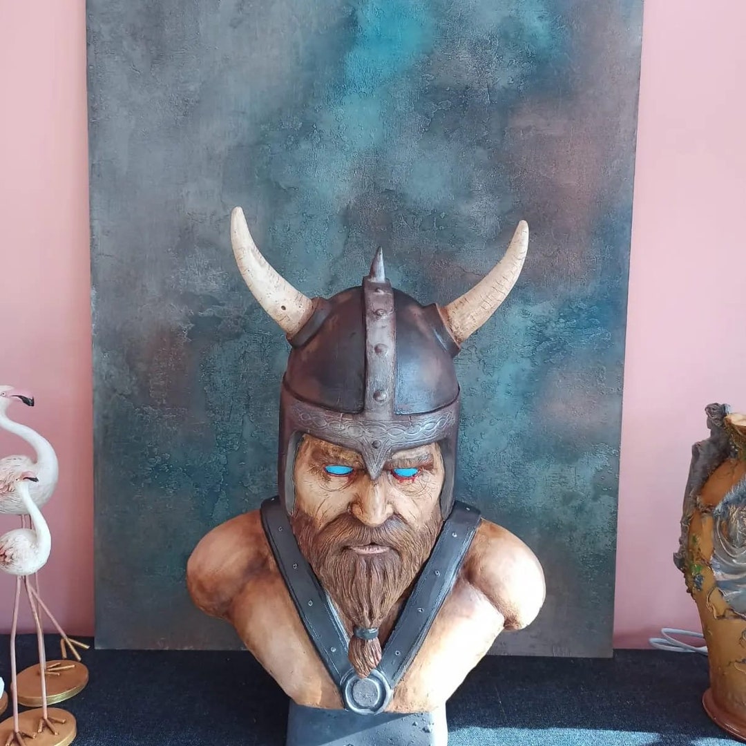Viking Sculpture, Scandinavian God Statue Viking Statue, God Thor ...