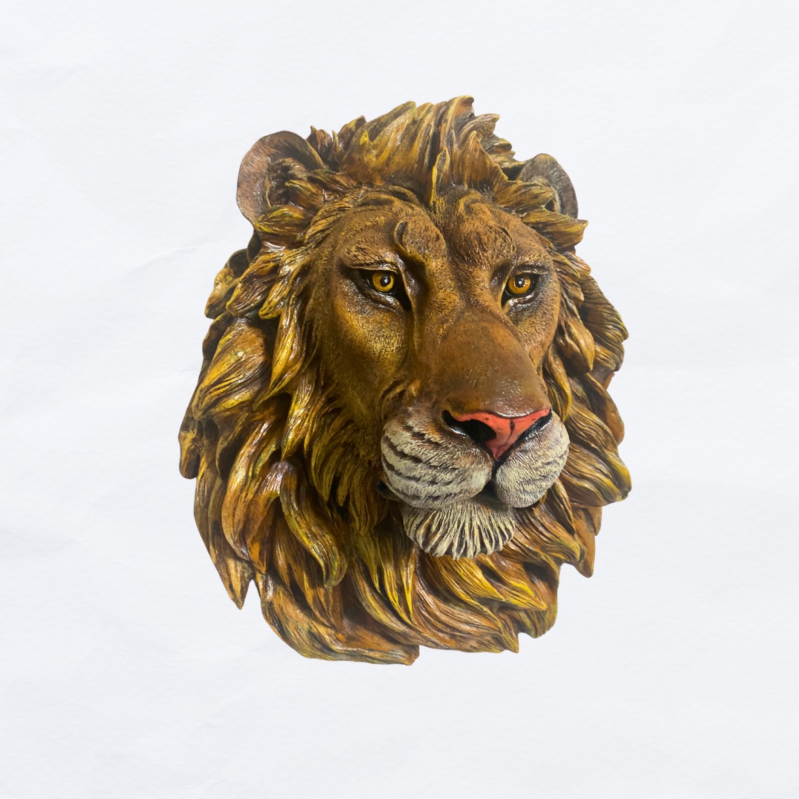 Lion Wall Decor, Lion Head Wall Decor, Lion Sculpture, Animal Statue ...
