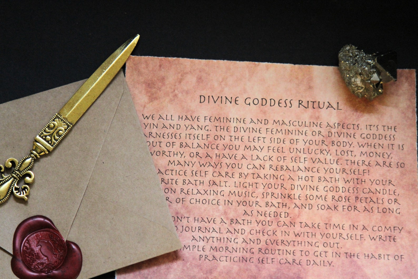 Divine Goddess Ritual Candle || Hand Made Soy Candle || Crystal Candle ...