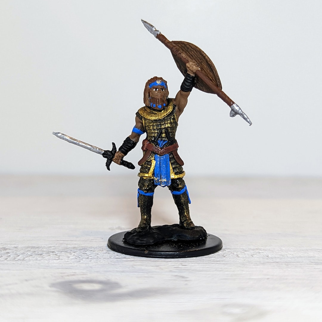 Painted D&D Miniature Human Fighter - Etsy
