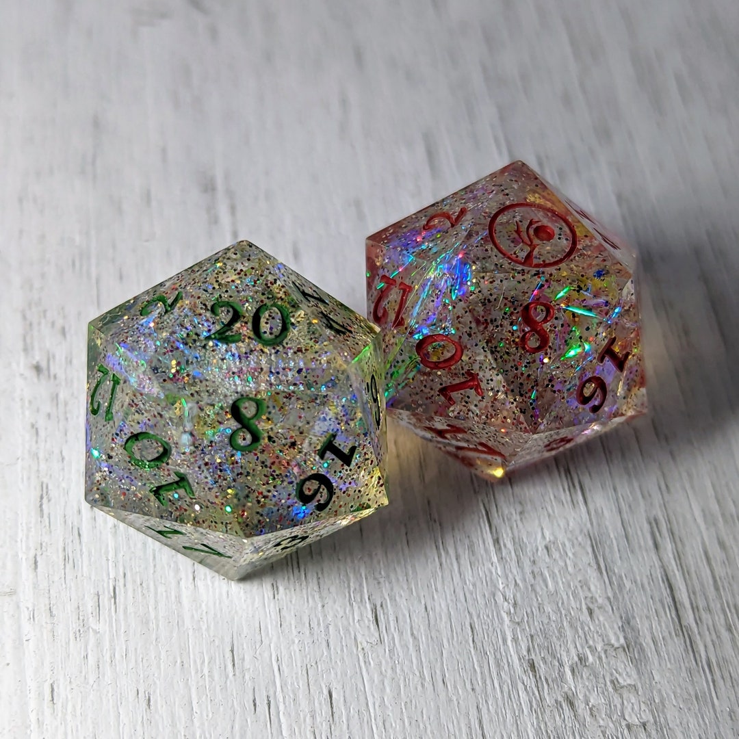 Holiday Sparkle D20 Pair D20 Advantage Set - Etsy