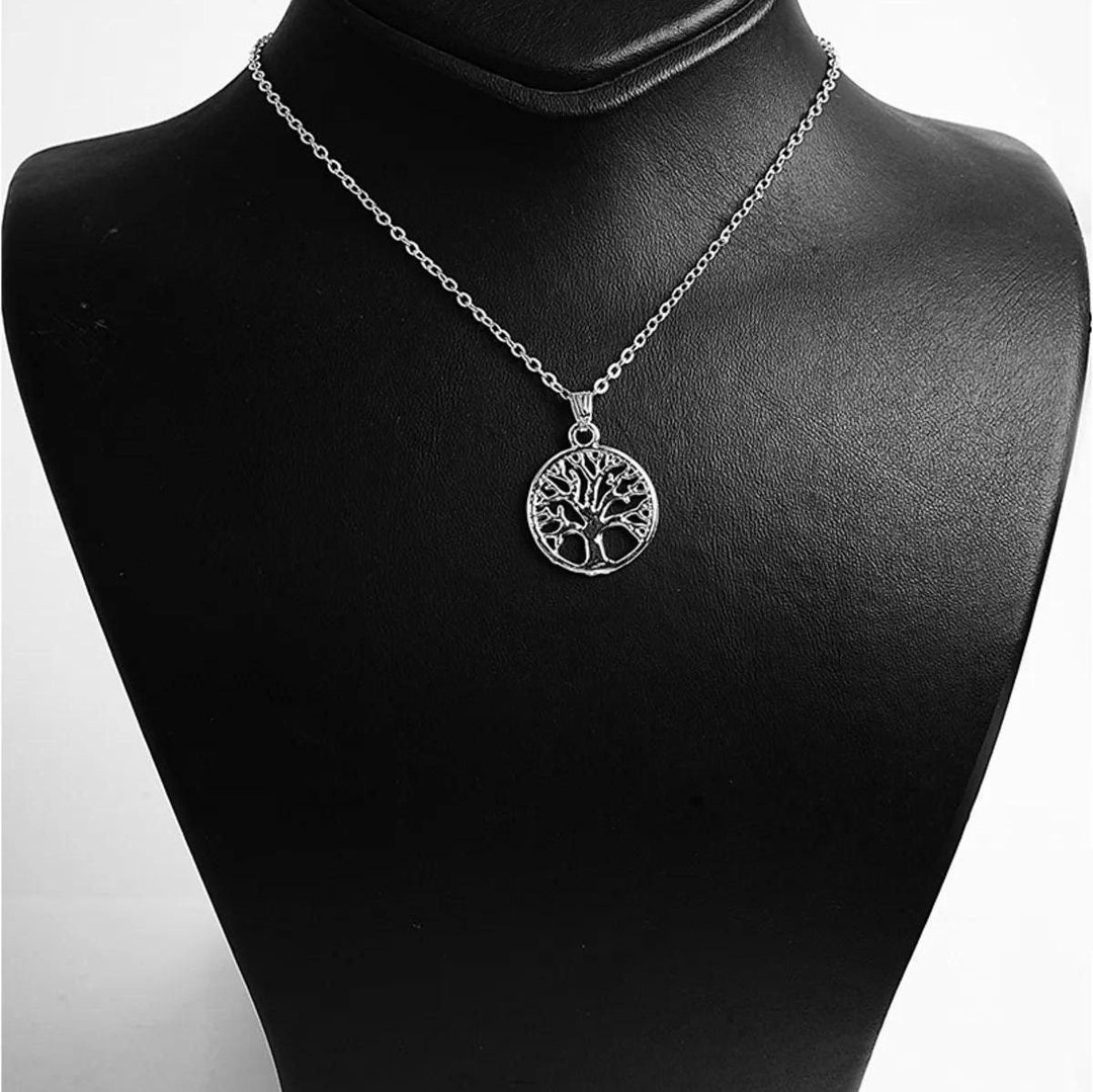 Silver Olive Tree of Life Pendant Necklace, Sparkling Nature Inspired ...
