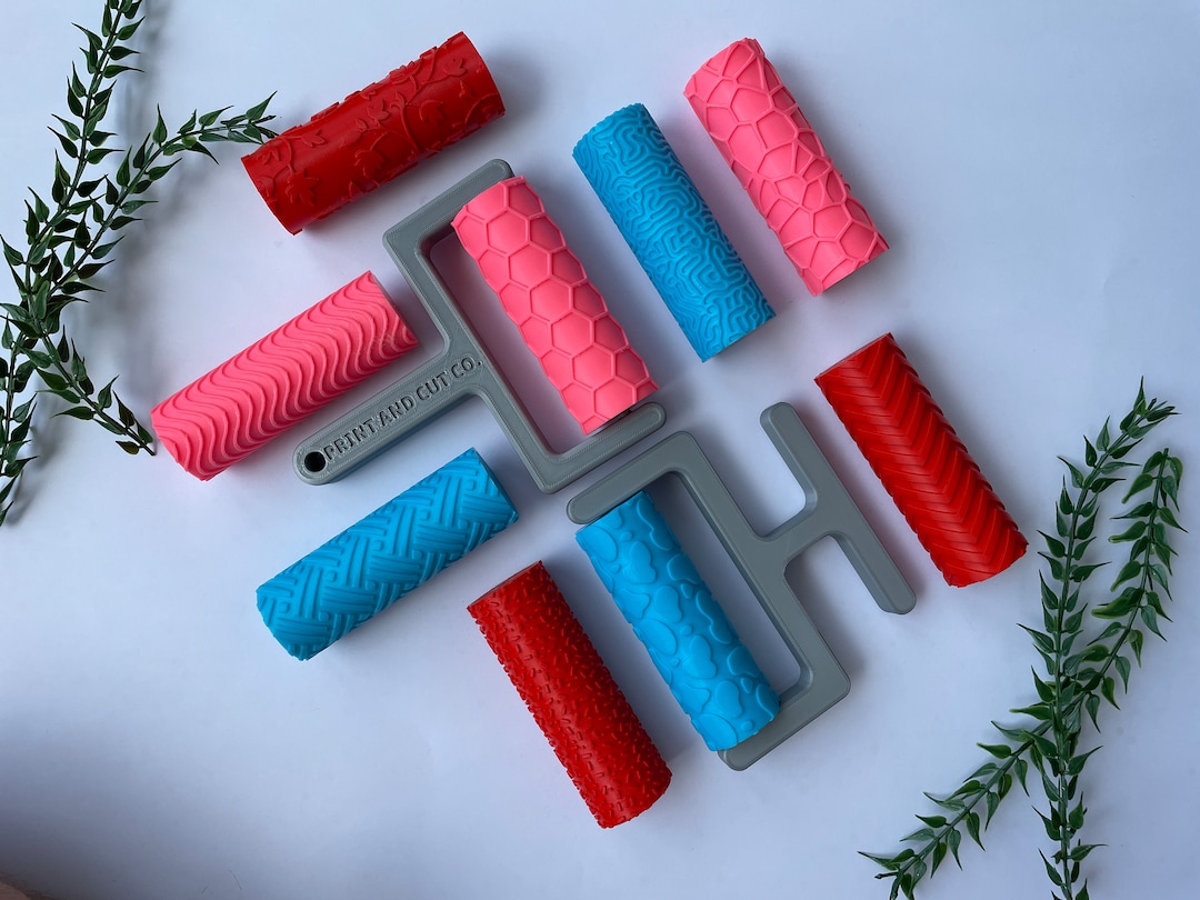 Clay Texture Roller Stamp, 3D Printed Embossing Tools for Polymer Clay ...