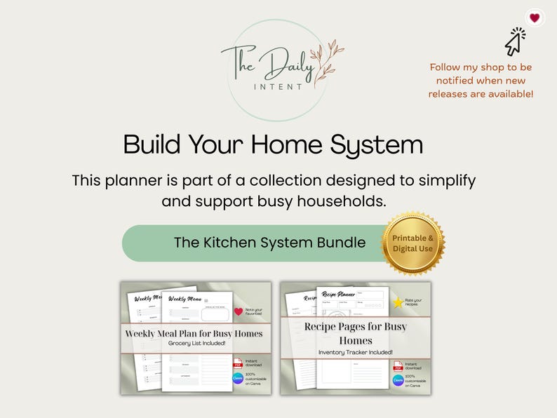 Monthly Meal Rotation Planner | 30 Day Dinner Plan (digital Download ...