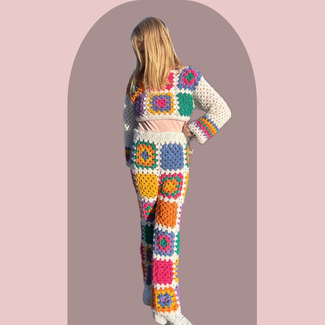 Easy Crochet Pattern, Granny Square Tracksuit Pattern, Crochet Set ...