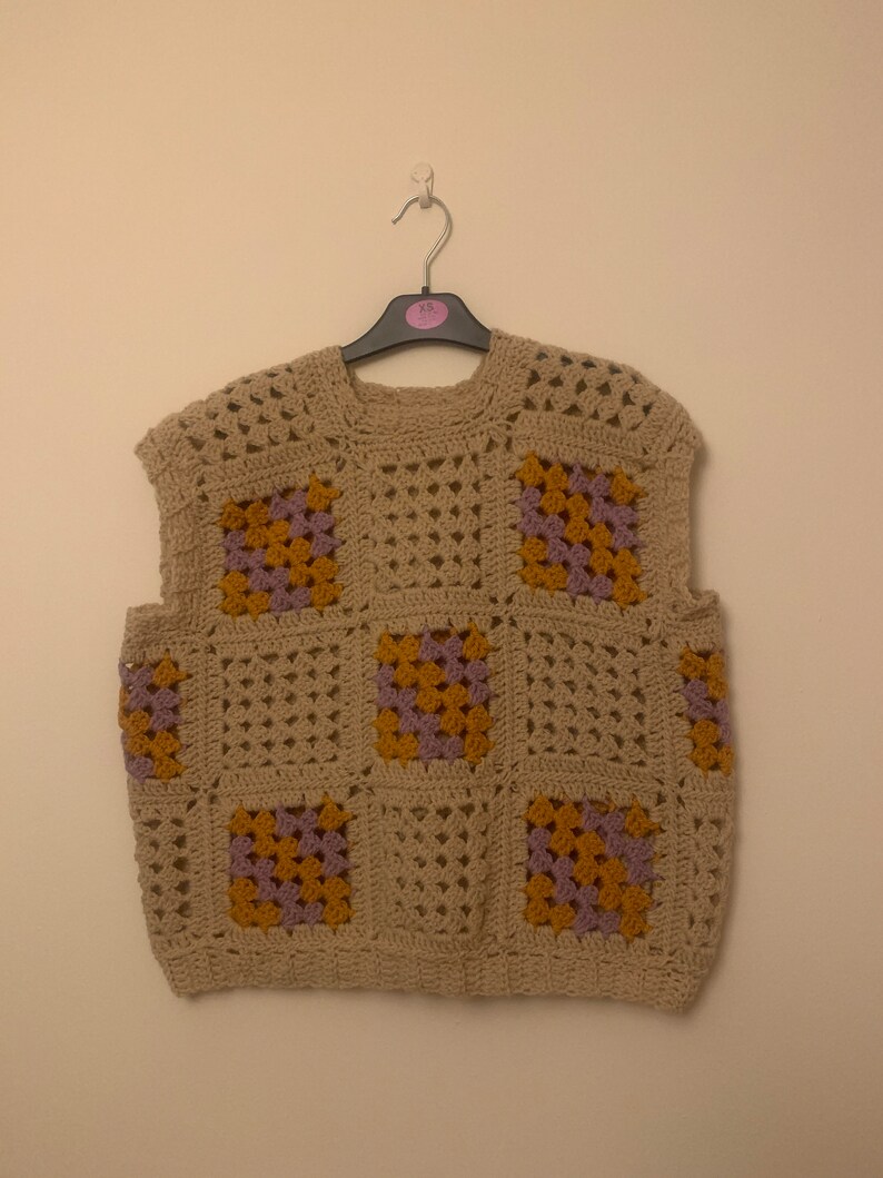 Corner to Corner Granny Square Sweater Vest Crochet Vest Pattern ...