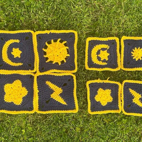 Sun and Moon Granny Square - Etsy