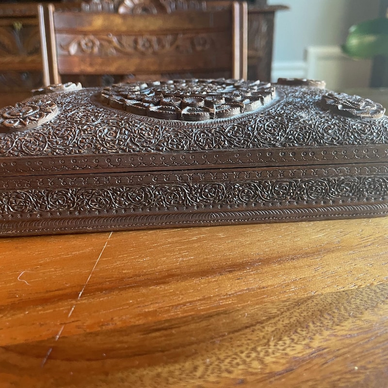 Carved Wood Box - Etsy