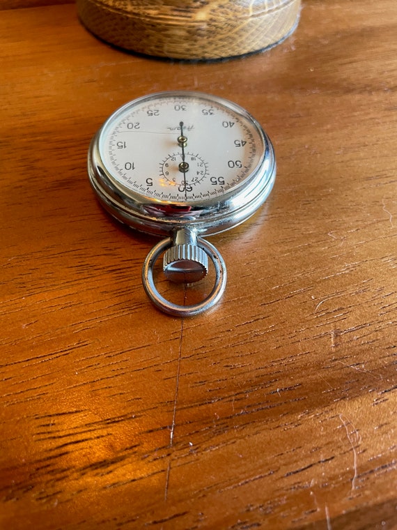 Vintage Soviet Mechanical Pocket Stopwatch AGAT - Gem