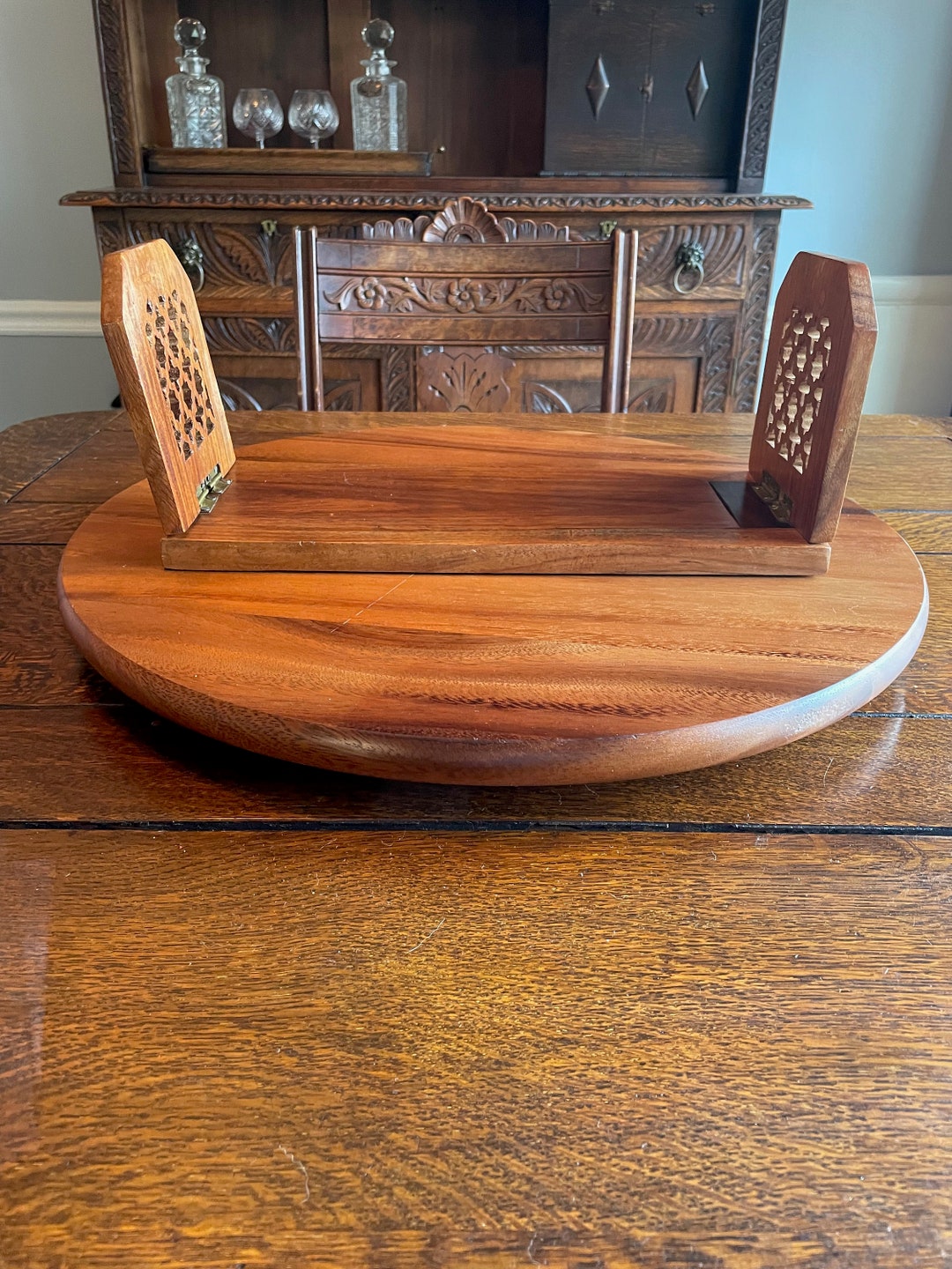 Antique Wooden Sliding Book Shelf - Etsy