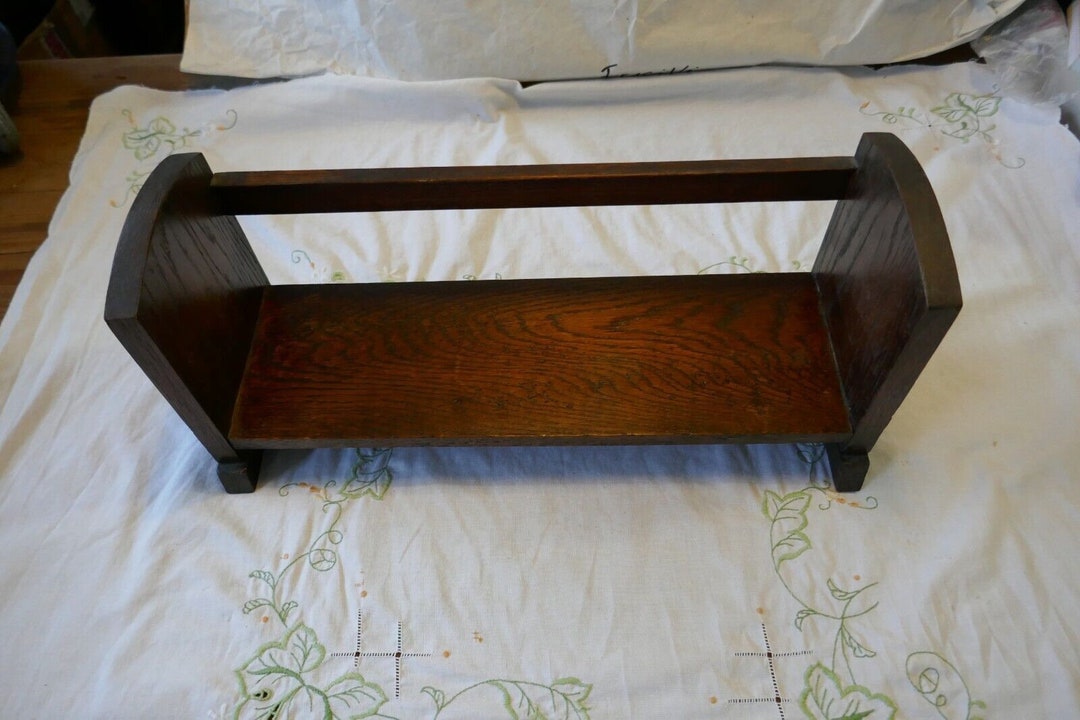 Small Book Stand in Solid Oak in a Dark Oak Color Desktop Window Cill ...